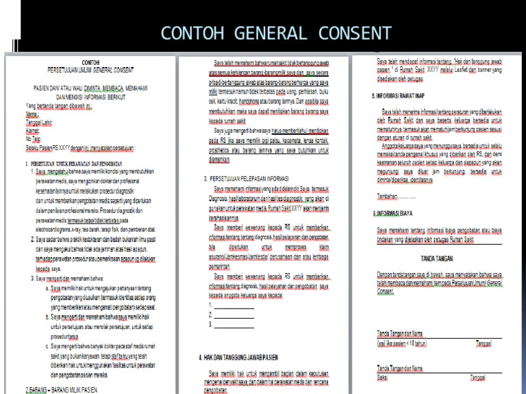 Contoh General Consent | PDF