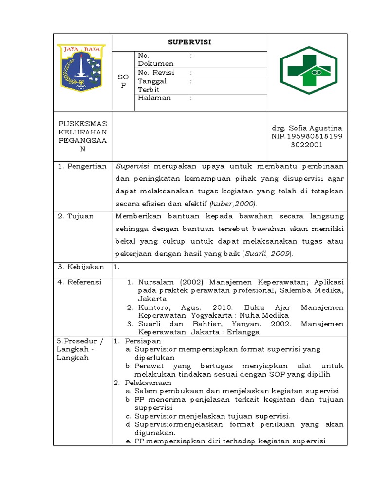 Sop Supervisi | PDF