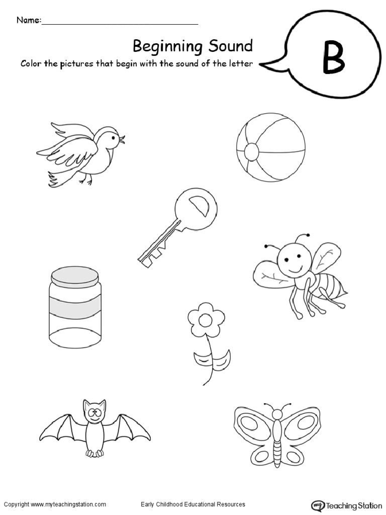 MTS Phonics Letter Beginning Sound B | PDF