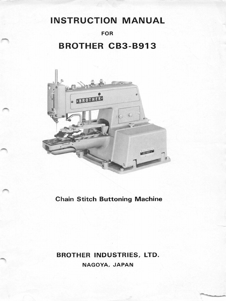 Brother CB3-B913 Instruction Manual | PDF