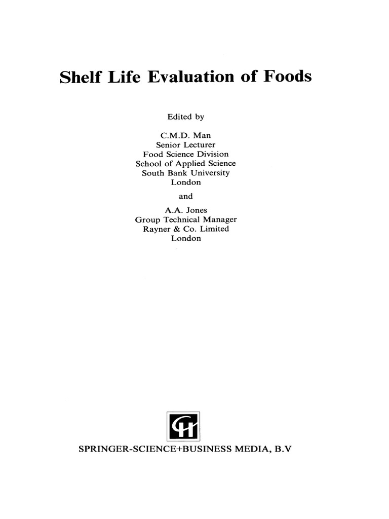 Shelf Life Evaluation of Foods | PDF | Chemical Kinetics | Microorganism