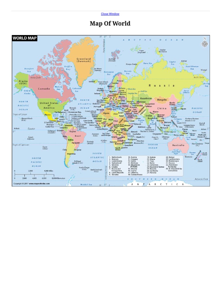 Map of World: Close Window | PDF