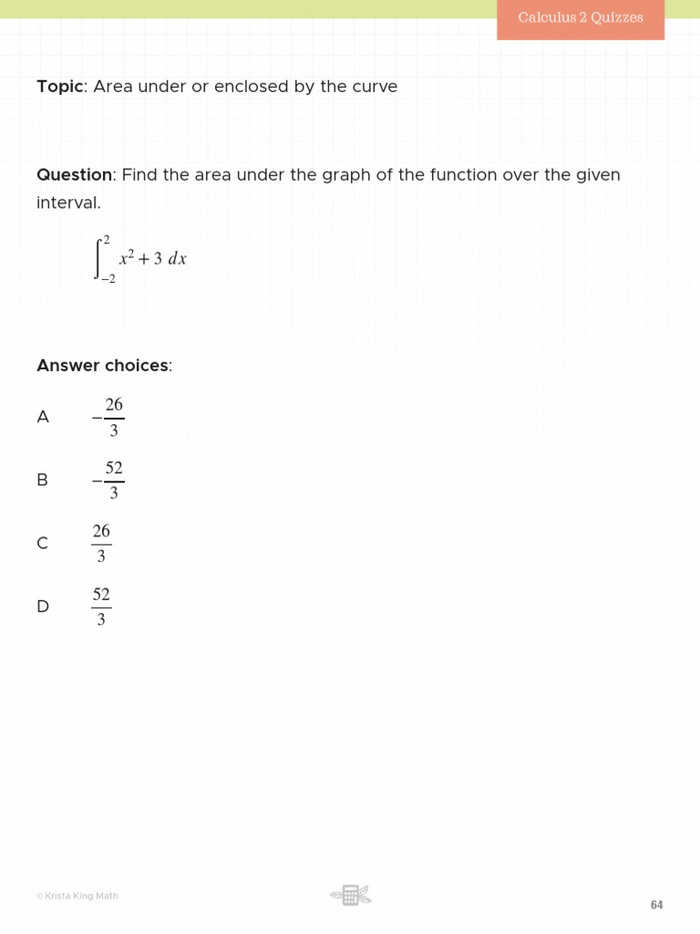 Calculating area under or enclosed by curves | PDF | Function ...