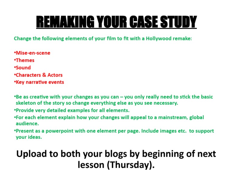 Remaking Your Case Study Pdf