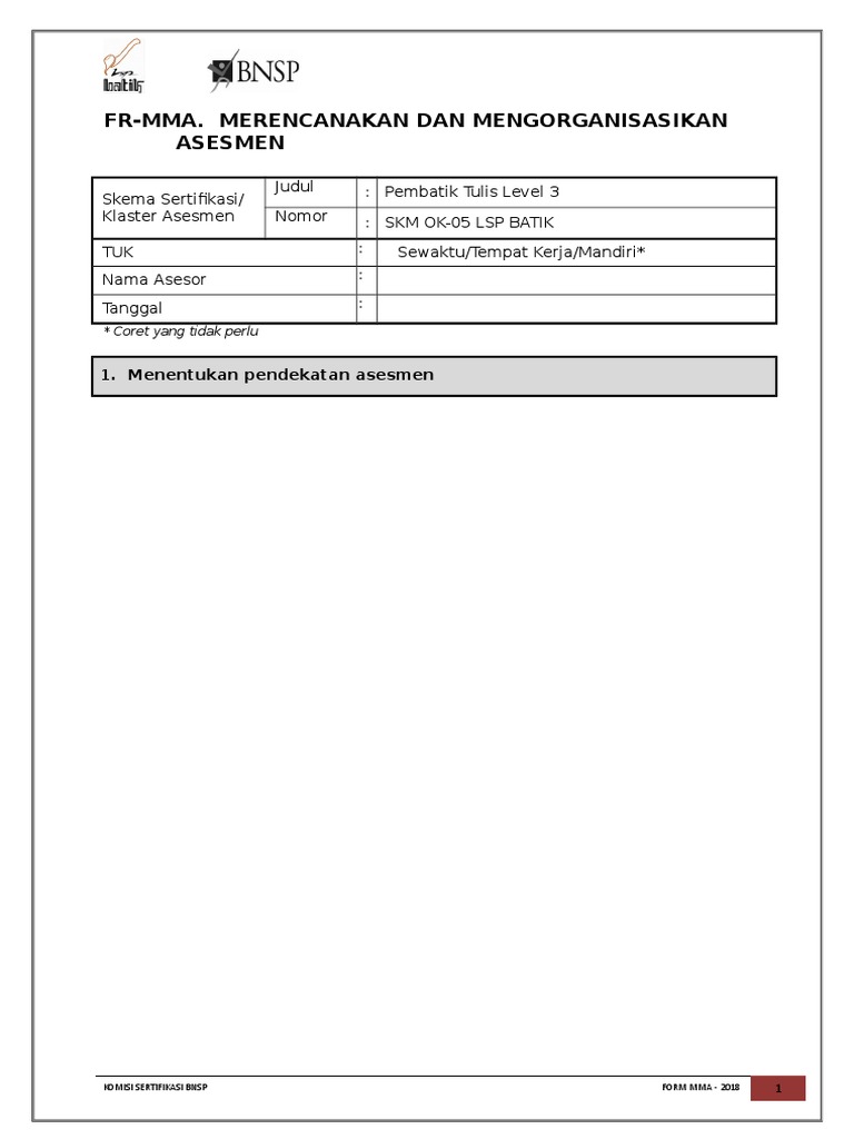 SKM 01-Lsp Batik | PDF