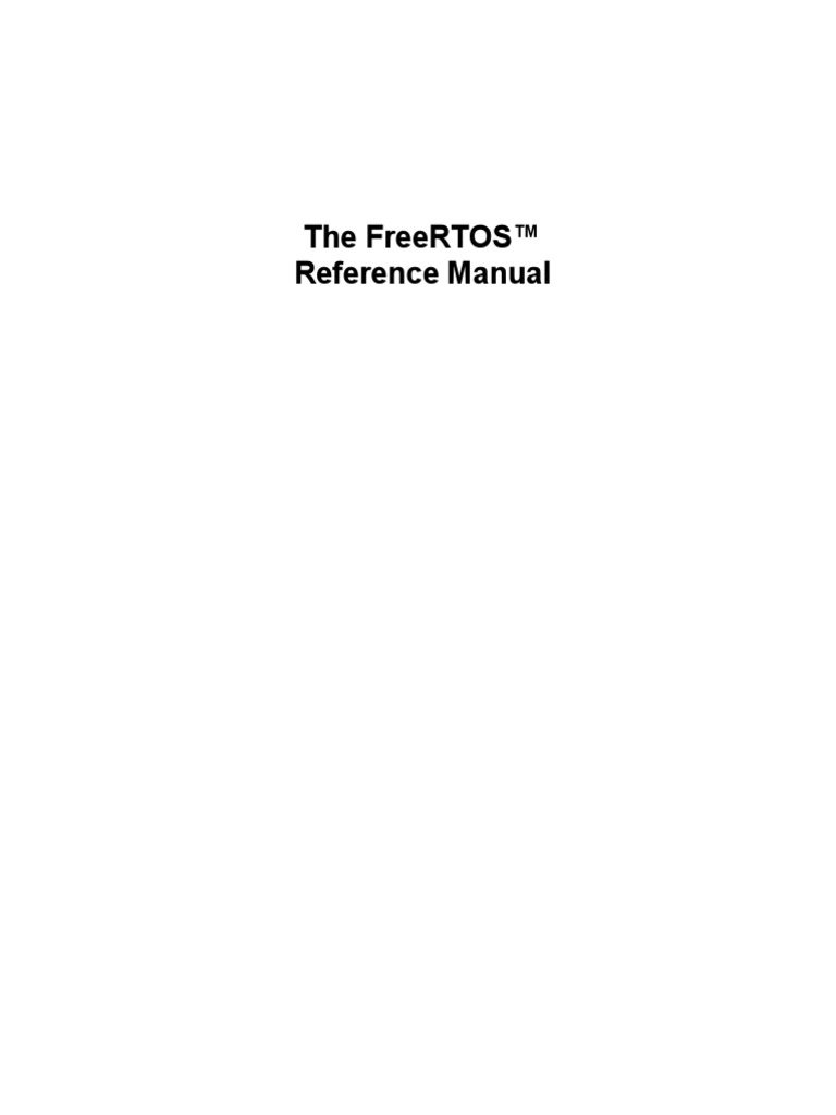 FreeRTOS Reference Manual V10.0.0 | PDF | Software Development | Software