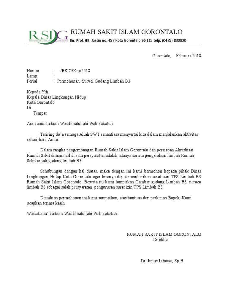 Surat BLH Izin Tps | PDF | Griya & Taman