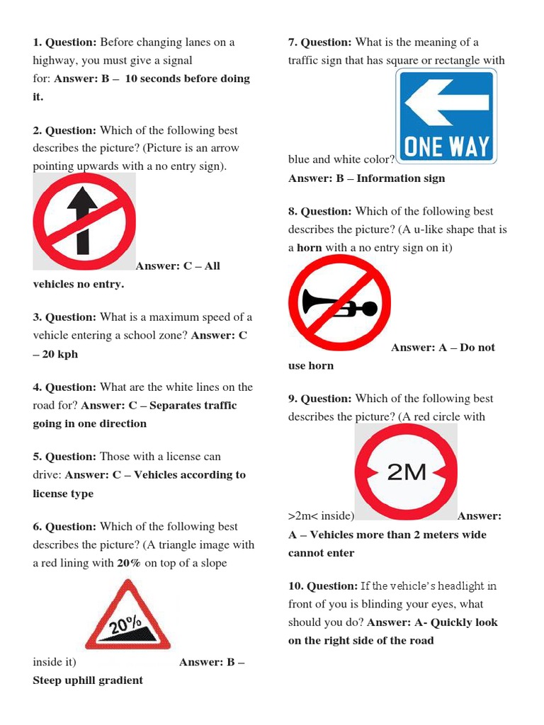 Exam Reviewer | PDF | Traffic | Traffic Light