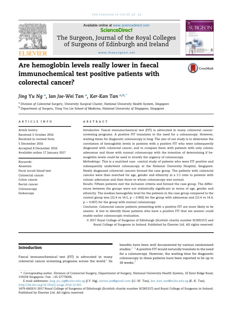 Masson Et Al-2007-Colorectal Disease | PDF | Colorectal Cancer ...