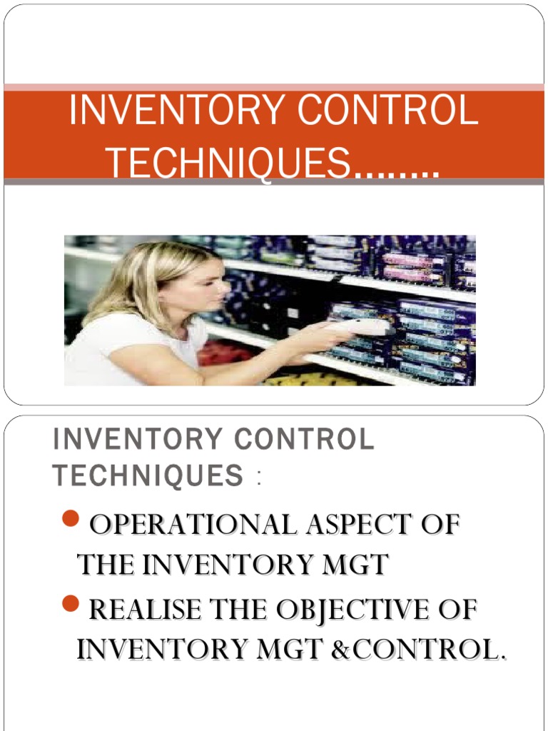 Inventory Control Techniques . | PDF | Inventory | Supply Chain Management
