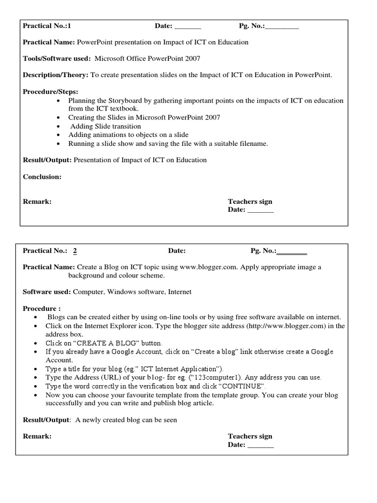 ICT Practical 10th | PDF | Circle | Computing