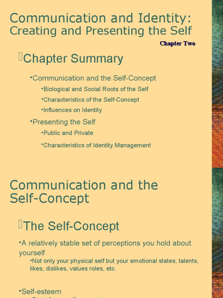 Second Lecture - Communication and Identity | PDF | Self Concept | Identity (Social Science)