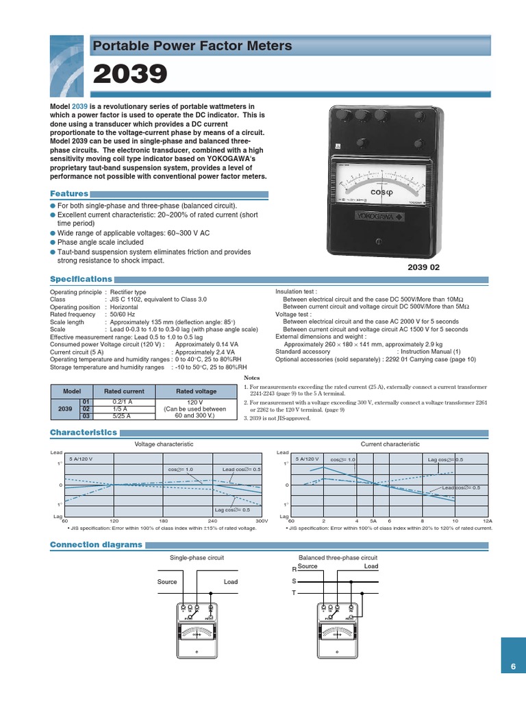 Portable Power Factor Meters: Features | Download Free PDF ...