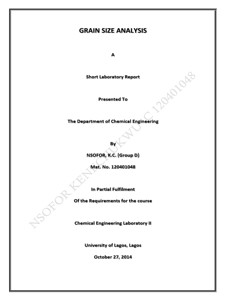Grain Size Analysis 2 | PDF | Physical Sciences | Nature