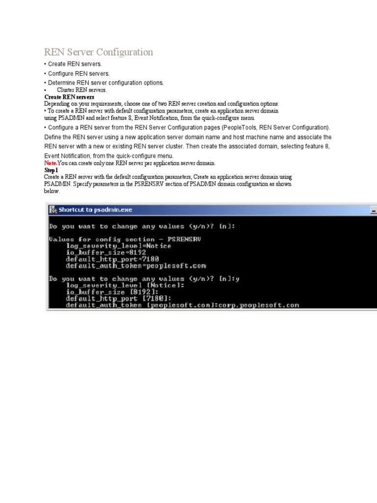 REN Server Configuration | PDF | World Wide Web | Internet & Web