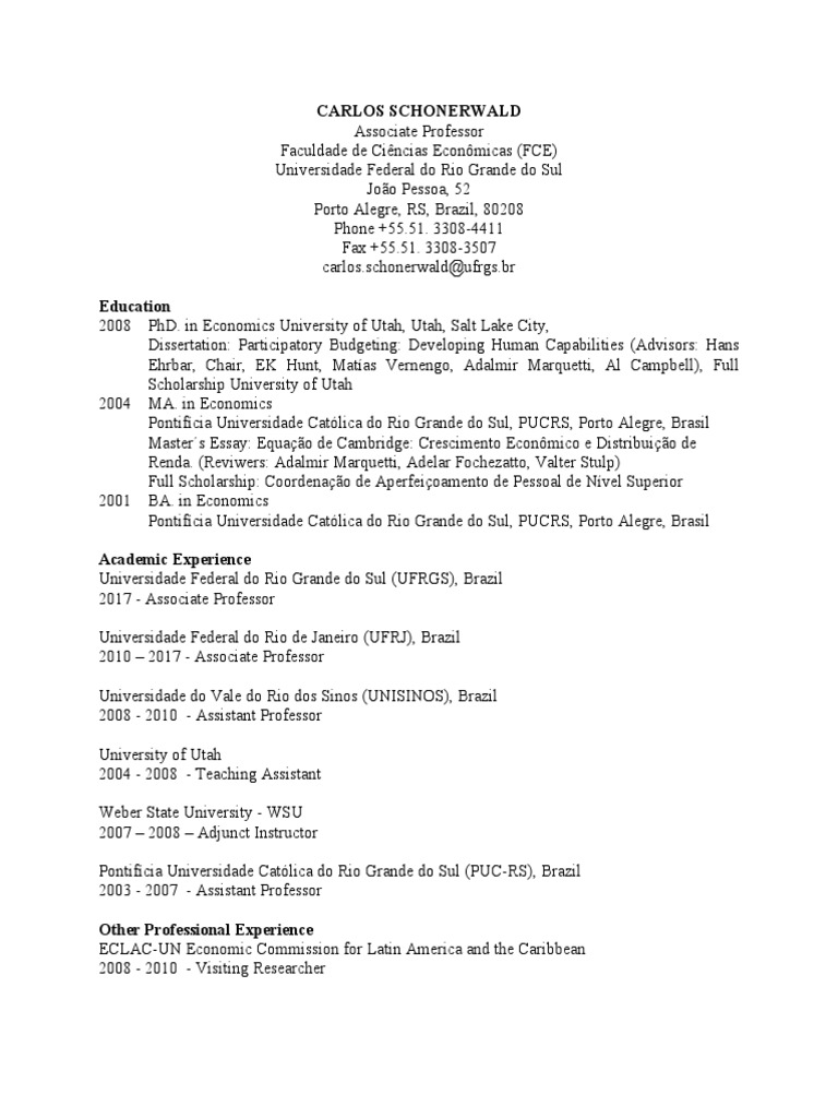 CV Carlos.pdf | Rio De Janeiro | Brazil