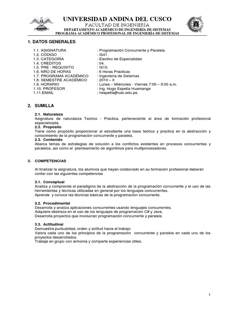 Programacion Concurrente y Paralela | PDF | Programación de ... Programacion Concurrente y Paralela | PDF | Programación de ...