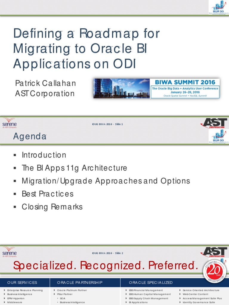 Defining A Roadmap For Migrating To Oracle BI Applications On ODI | PDF ...