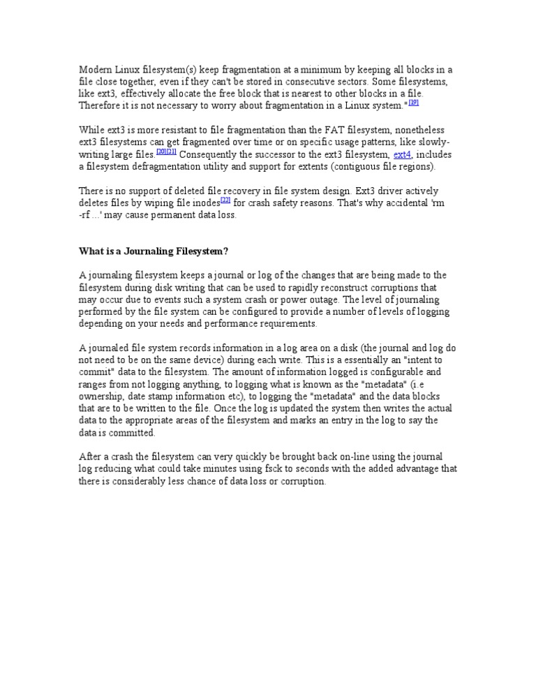 Ext3 Filesystem | PDF