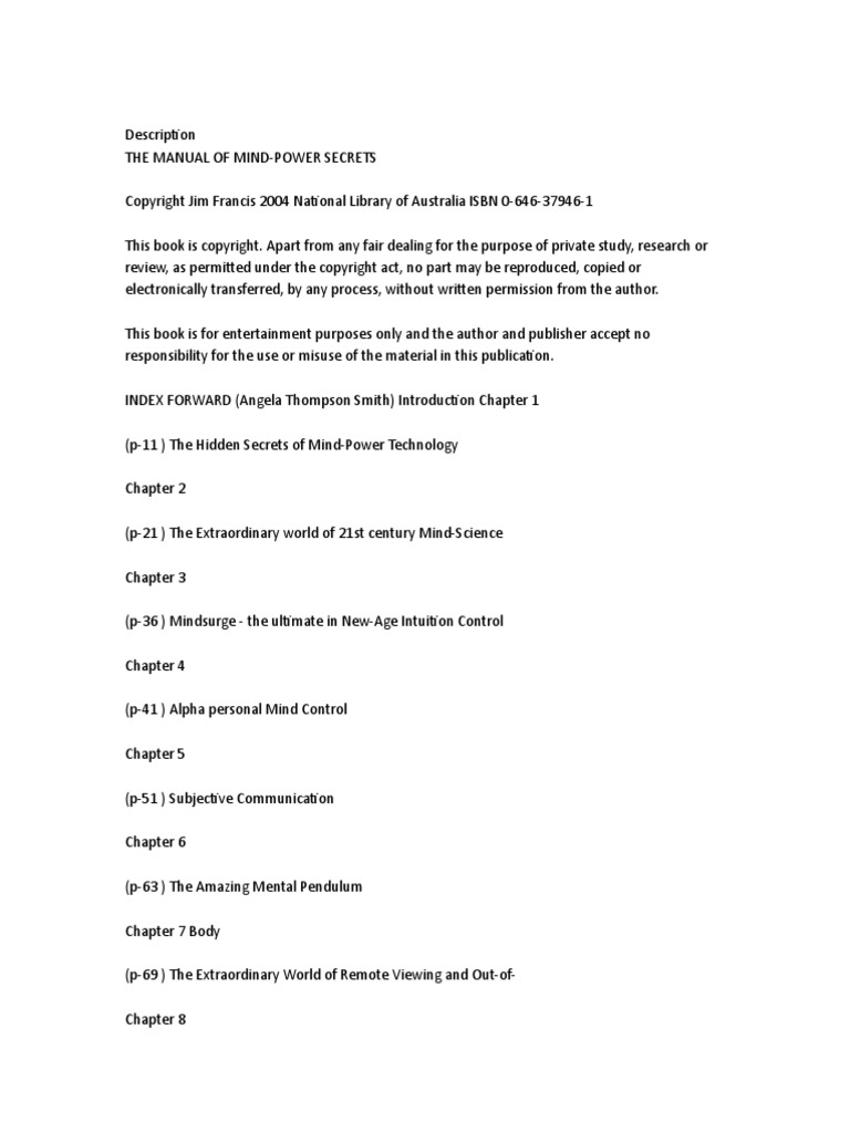 Mind Power Secret 2 | Download Free PDF | Hypnosis | Mind