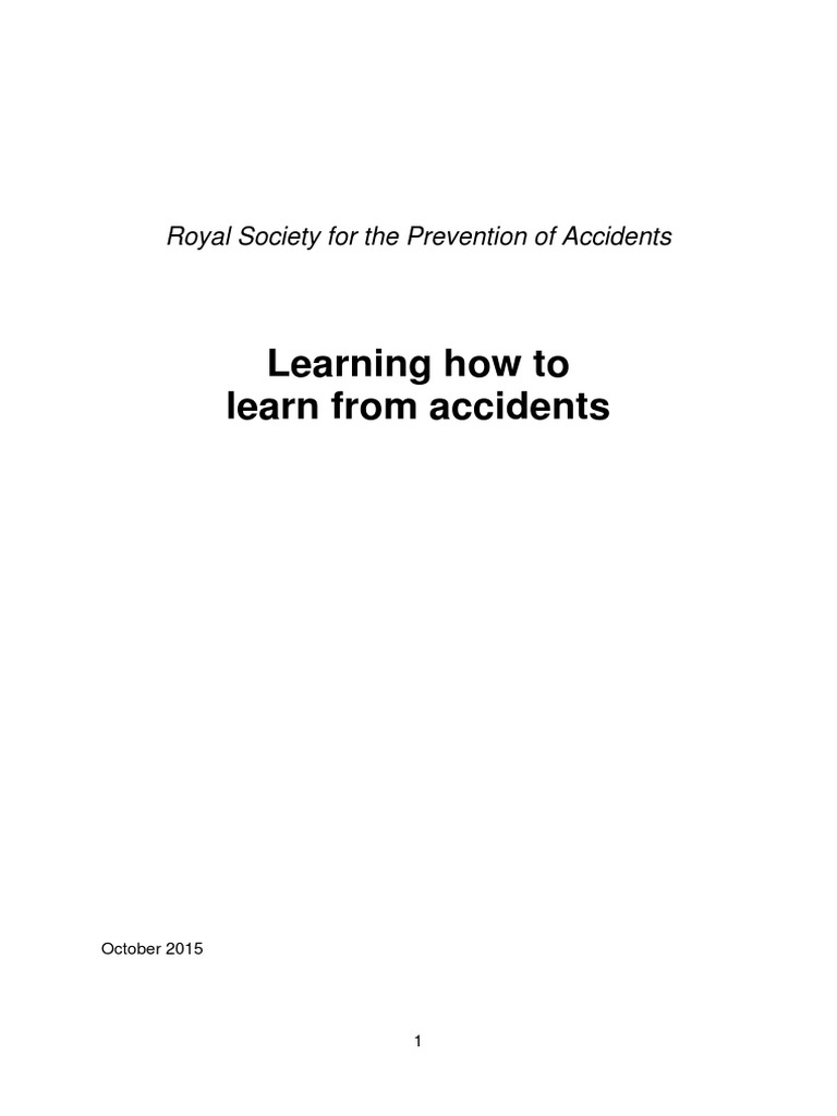 Learning from Accidents: A Guide | PDF | Risk Management | Risk