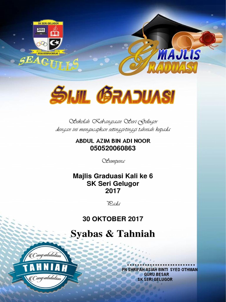 Sijil Graduasi 2 | PDF