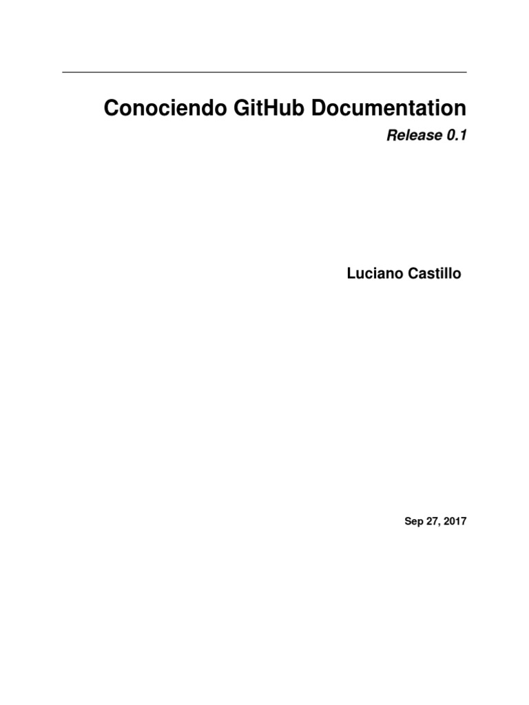 Conociendo GitHub Documentation | PDF | Control de versiones | Software