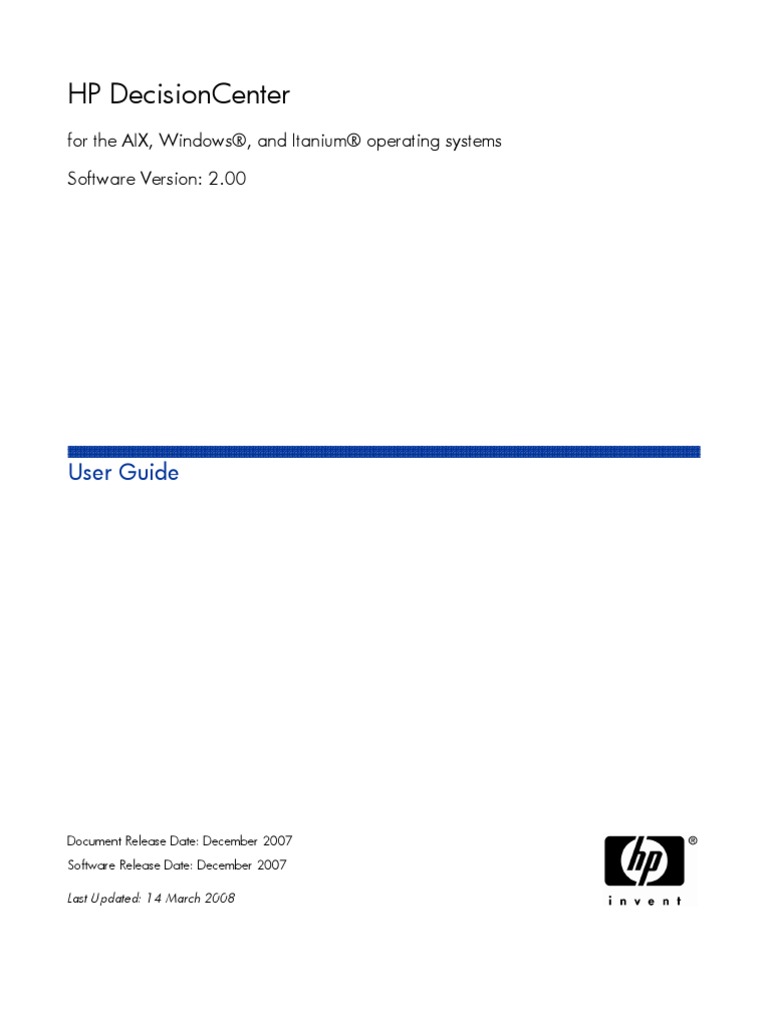 DC 2.00 User Guide | PDF | Data Warehouse | Itil