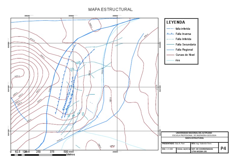 Mapa Estructural y Falla Inferida | PDF