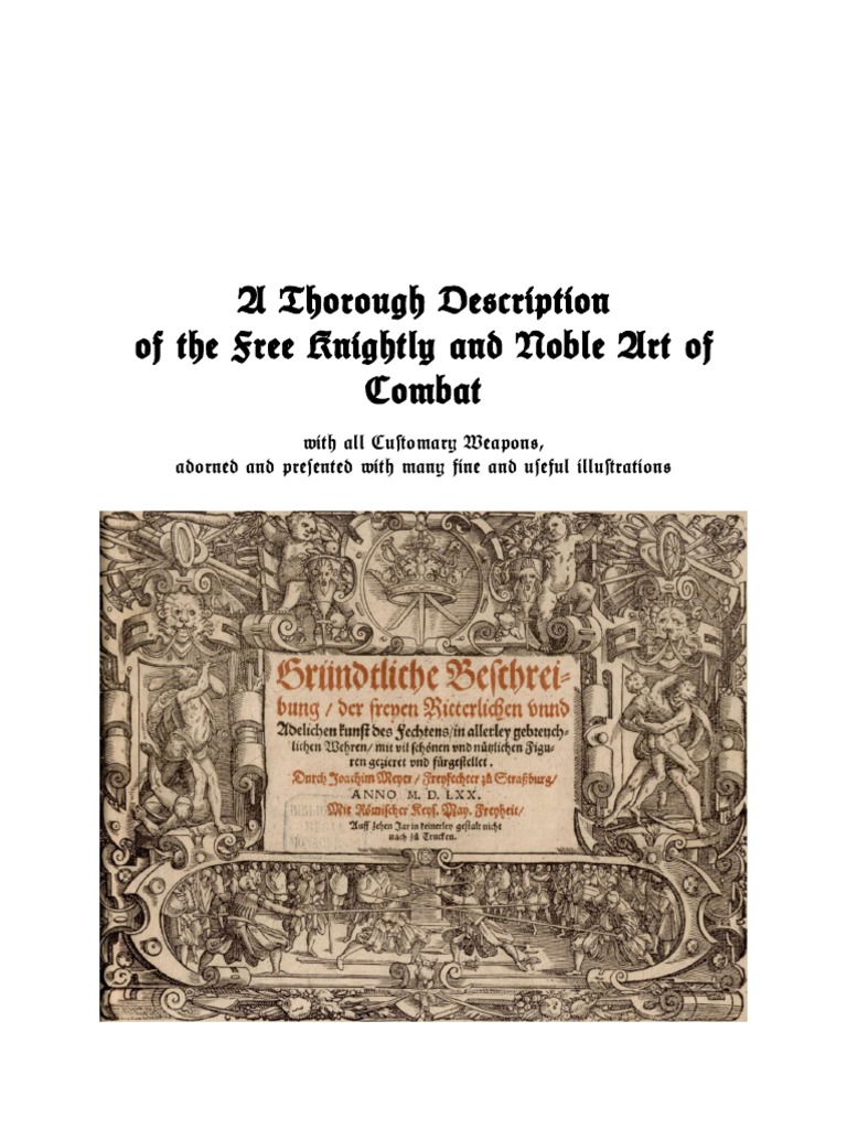 Joachim Meyer Longsword of 1570 v2 | PDF | Sword