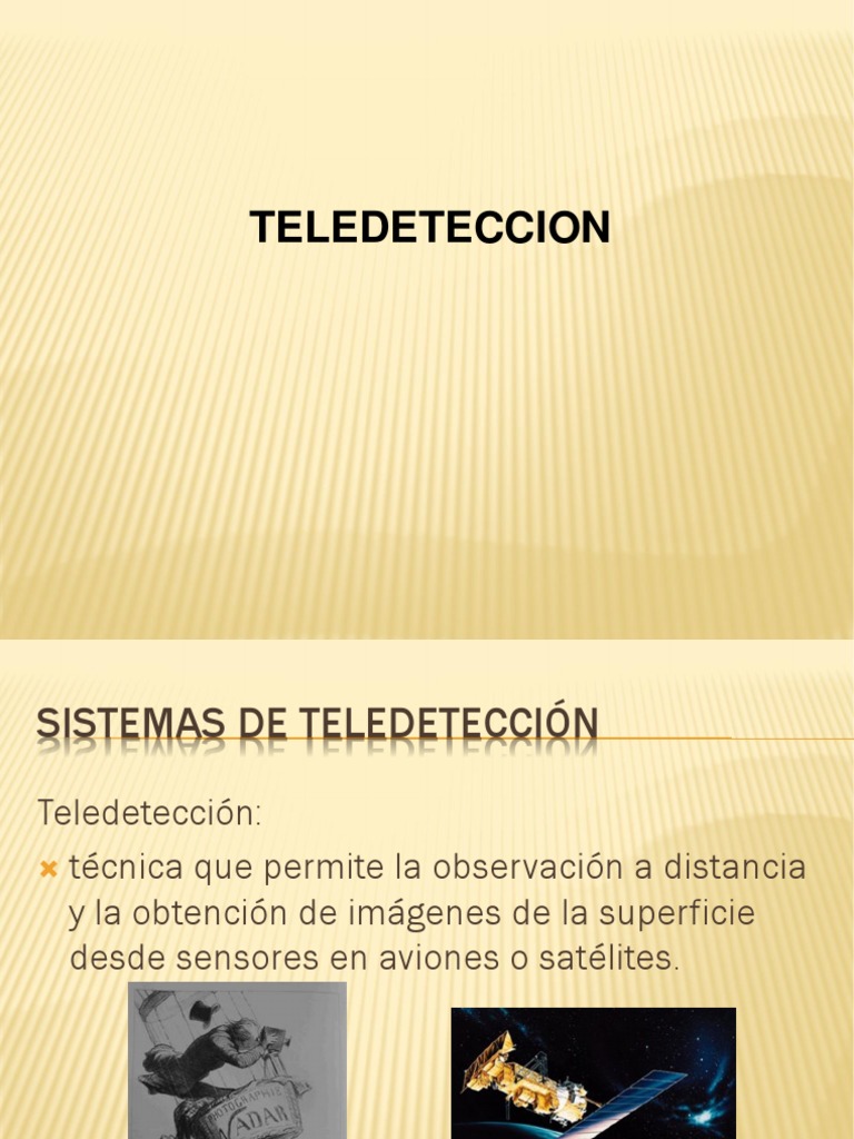 Teledeteccion | PDF | Sensores remotos | Sistema de información geográfica