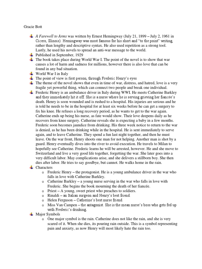 A Farewell To Arms | PDF