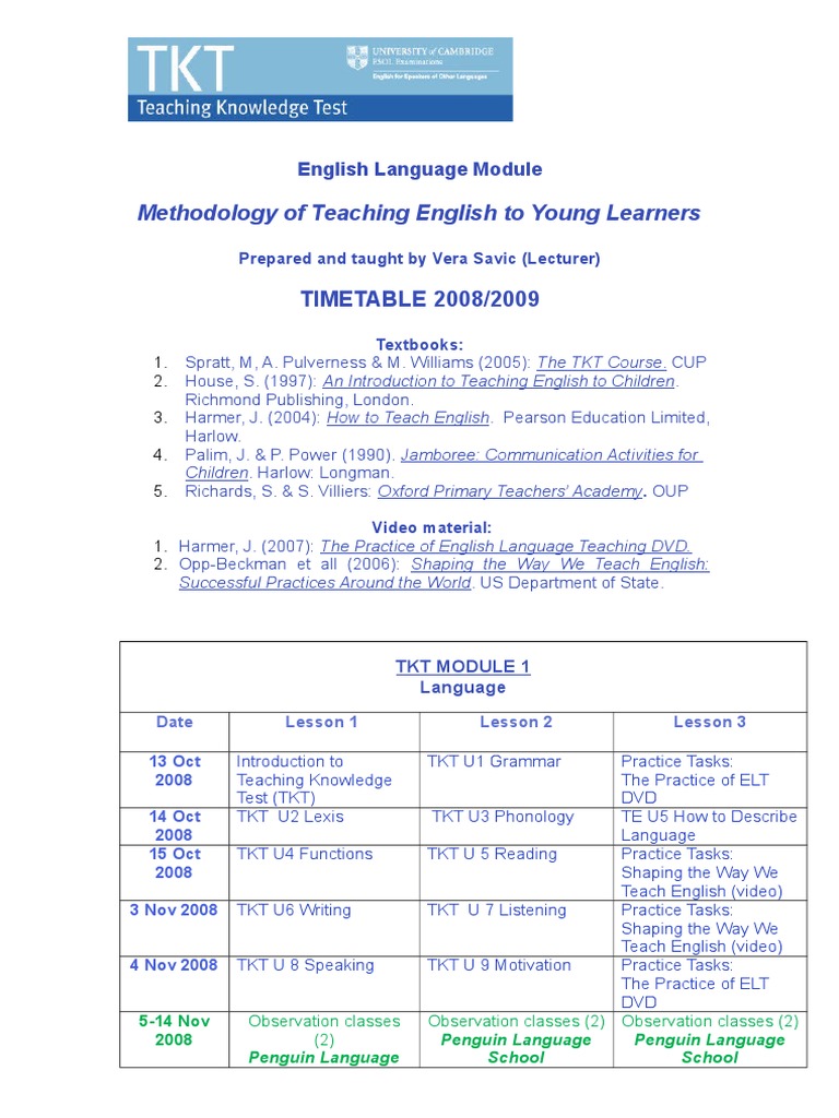 TKT | PDF | Lesson | Reading Comprehension