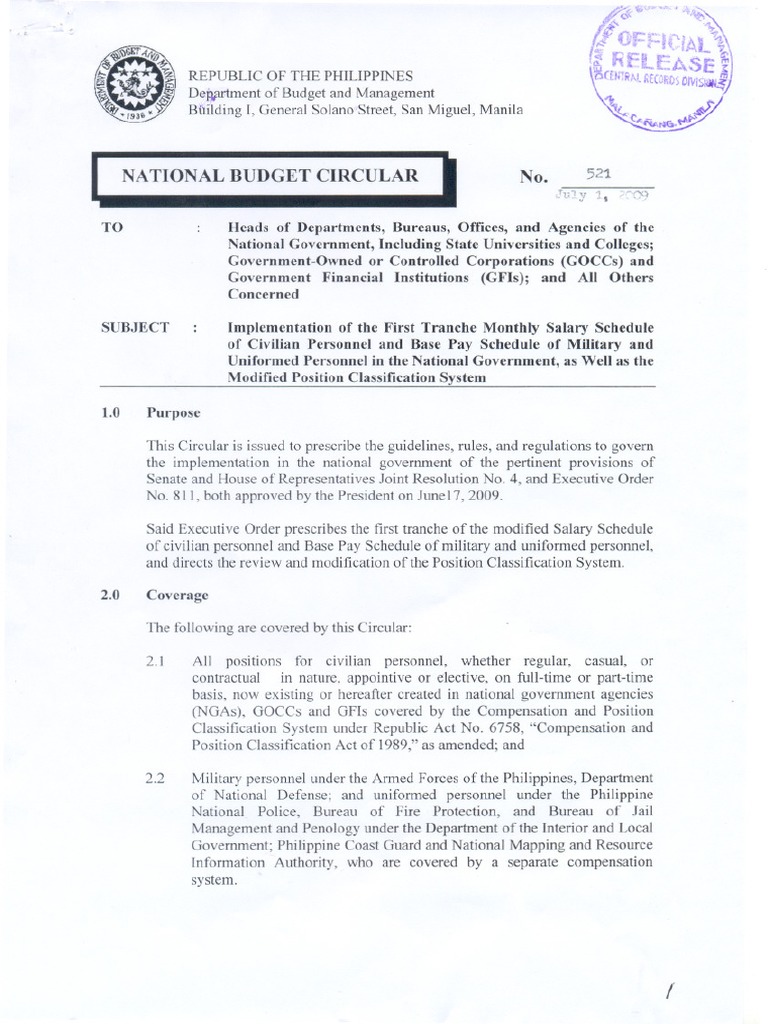 DBM National Budget Circular No. 521 PDF | PDF | Business