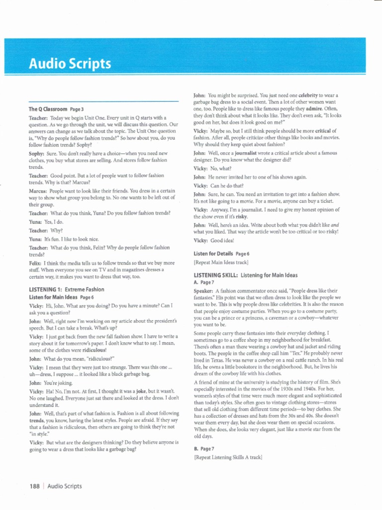 Audio Scripts q2 | PDF