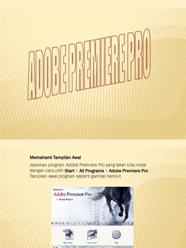 Lembar Kerja Adobe Premier Pro | PDF | Komputer