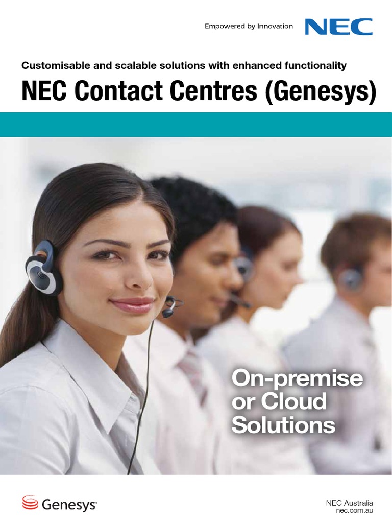 NEC-Genesys Contact Centre-Brochure PDF | PDF | Call Centre ...