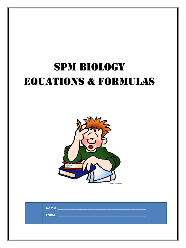 SPM Biology Equations Formula1 PDF | PDF | Atoms | Chemical Substances