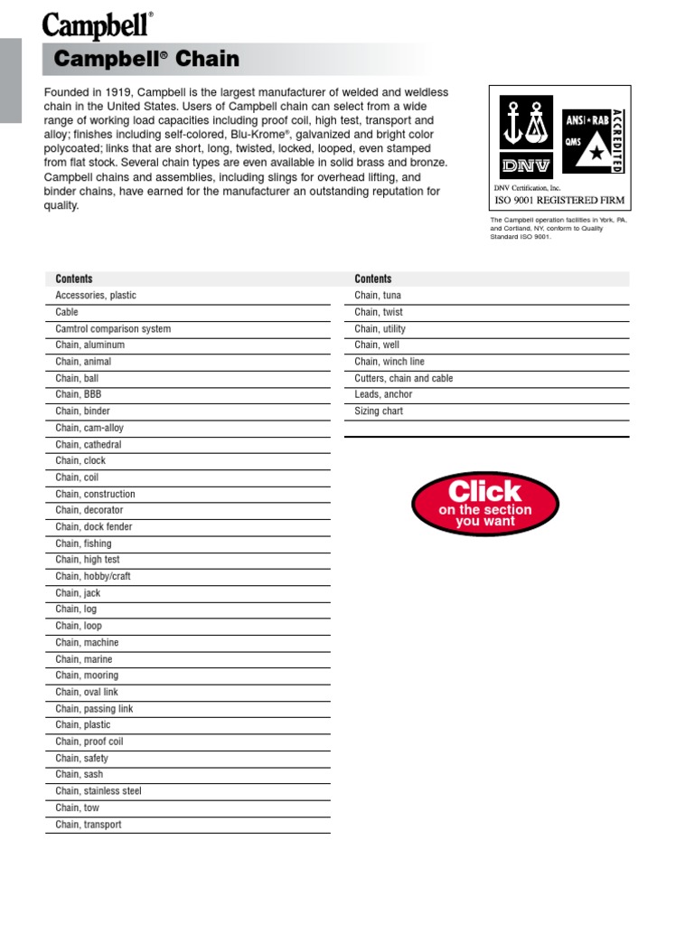 Campbell Chain PDF | PDF | Metals | Materials