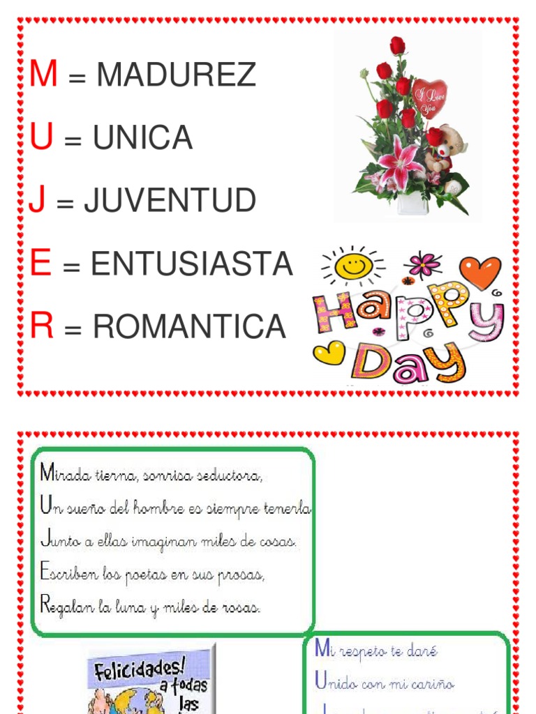 Acrostico Mujer | PDF