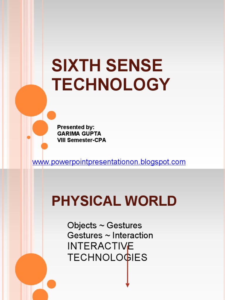Sixth Sense Technology Overview | PDF | Computing | Computer Science