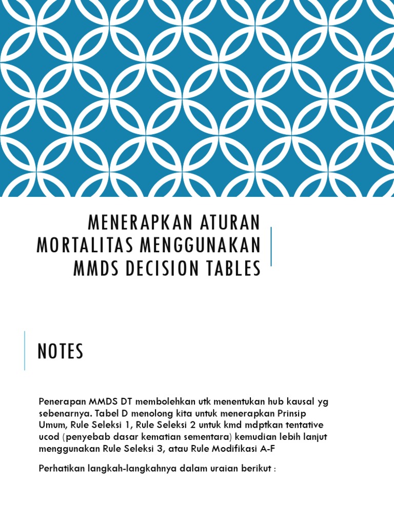 Penggunaan Tabel Mmds Untuk Rule Mortality | PDF
