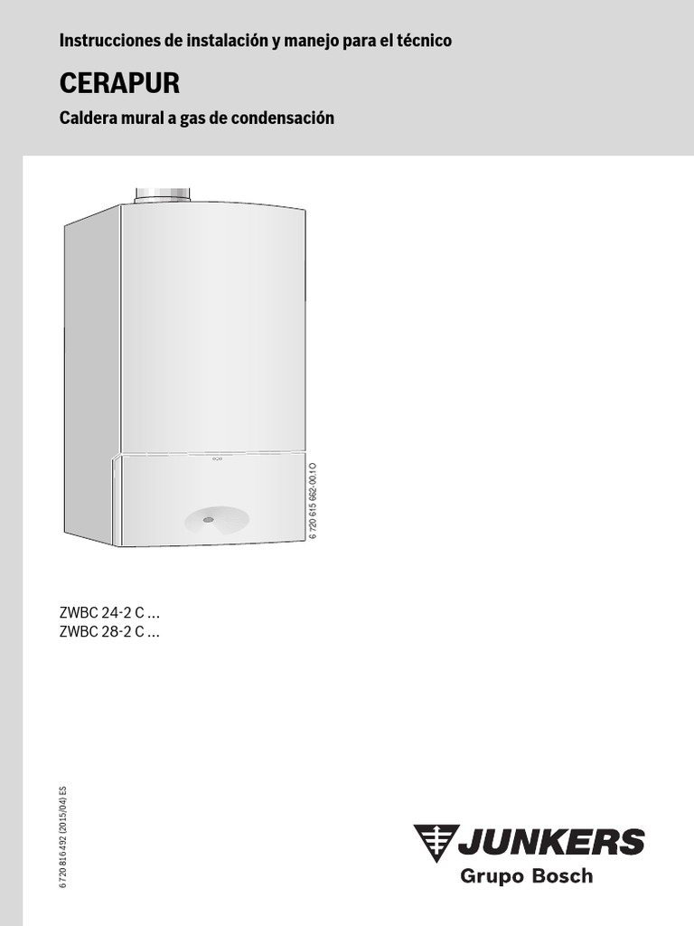 Instalación Caldera Cerapur Gas | PDF | Caldera | Gases