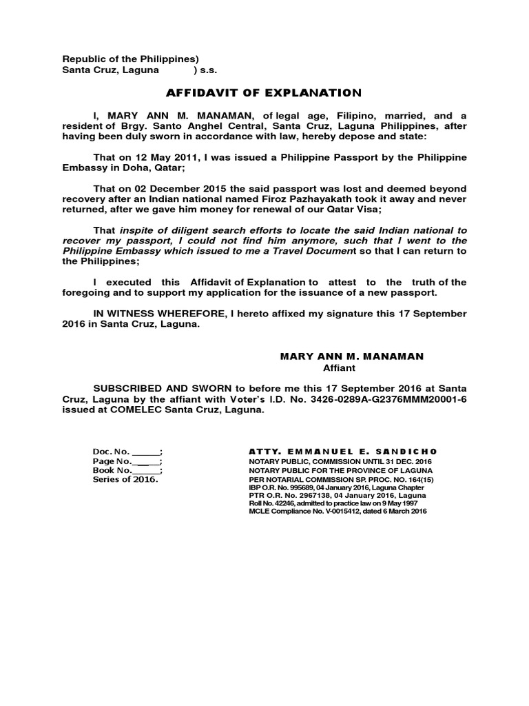 Affidavit of Discrepancy-Form1 | PDF