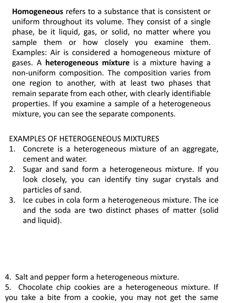 Types of Mixture | PDF