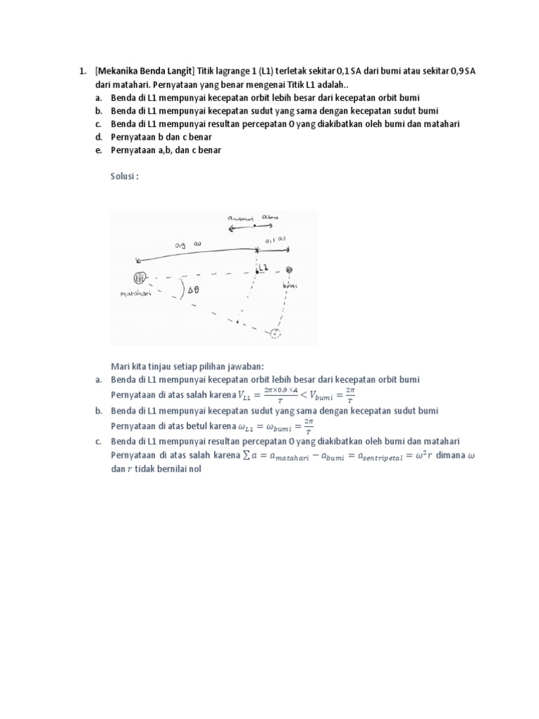 Soal Astronomi Dasar | PDF