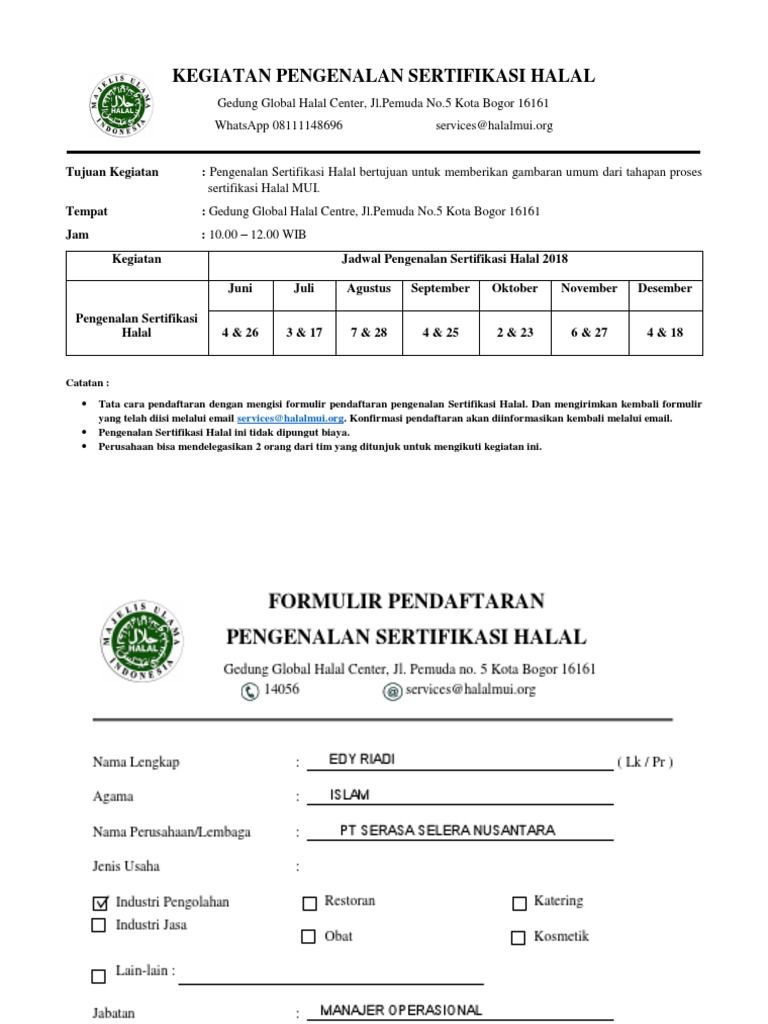 Pelatihan Pengenalan Halal MUI | PDF