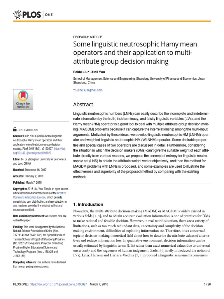 Some Linguistic Neutrosophic Hamy Mean Operators and Their Application To Multiattribute Group ...