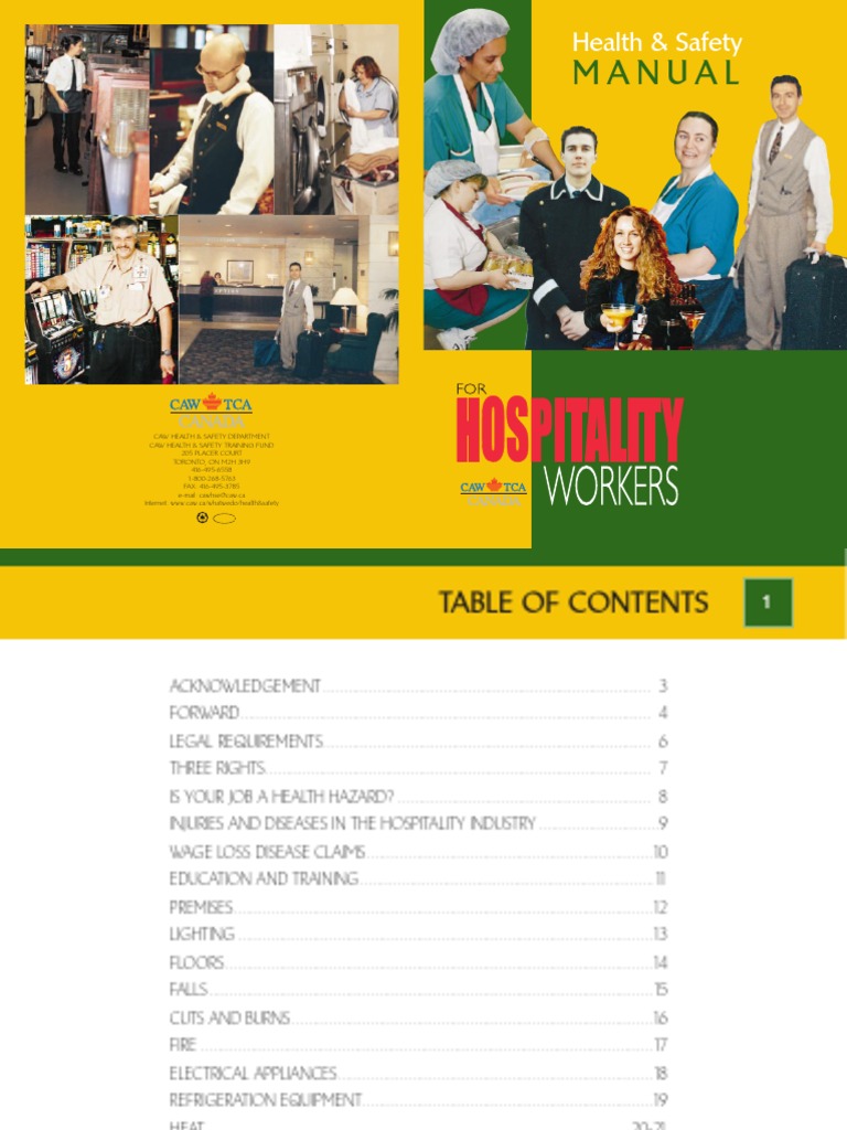Health & Safety Manual For Hospitality Workers | PDF | Foot ...