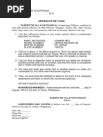 AFF. OF LOSS (Plate Number-Template) | PDF